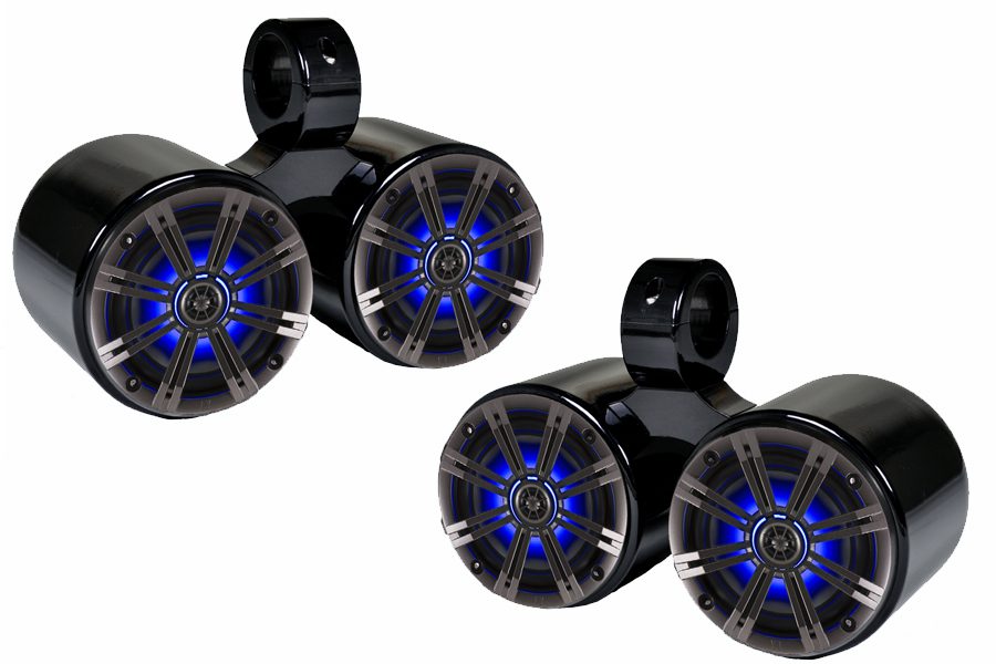 Kicker Twin Bullet Speakers with LED and Remote - OnlyInBoards ...